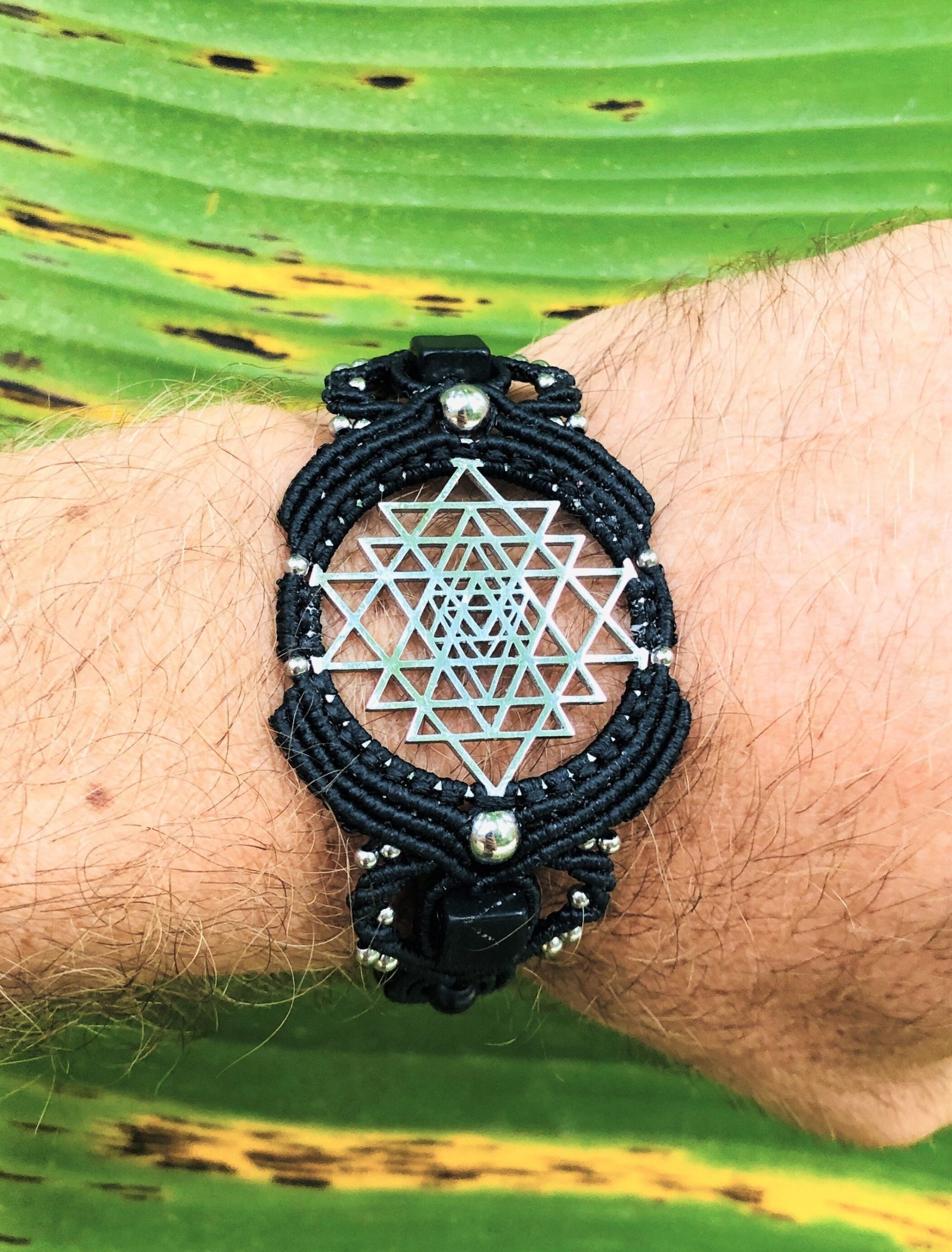 Sacred Geometry SRI YANTRA "Watches" bracelet macrame, Meditation Watch ...